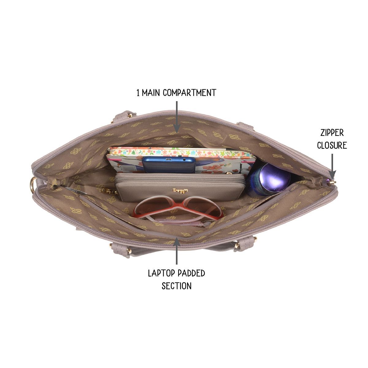 Buy Baggit Many Purple Laptop Bag Online