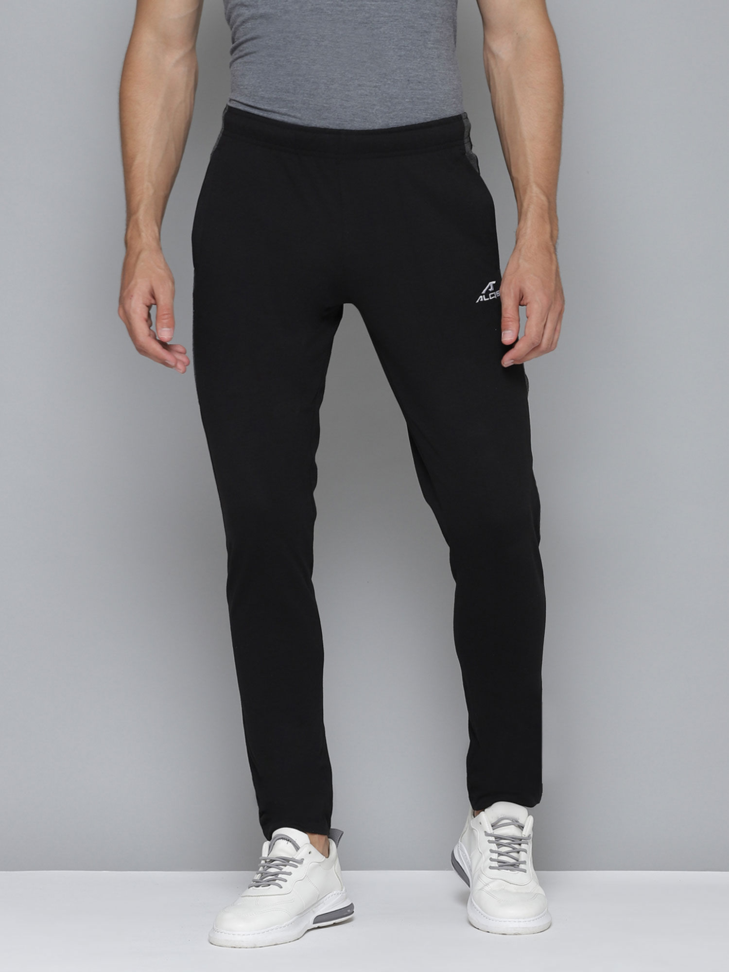 Buy Alcis Men Black Solid Regular Fit Track pant Online