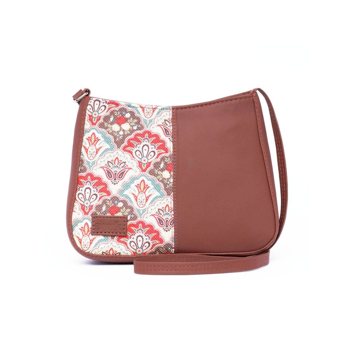 Zouk Multi-Color Handcrafted Vegan Leather Sling Bag For Women: Buy ...