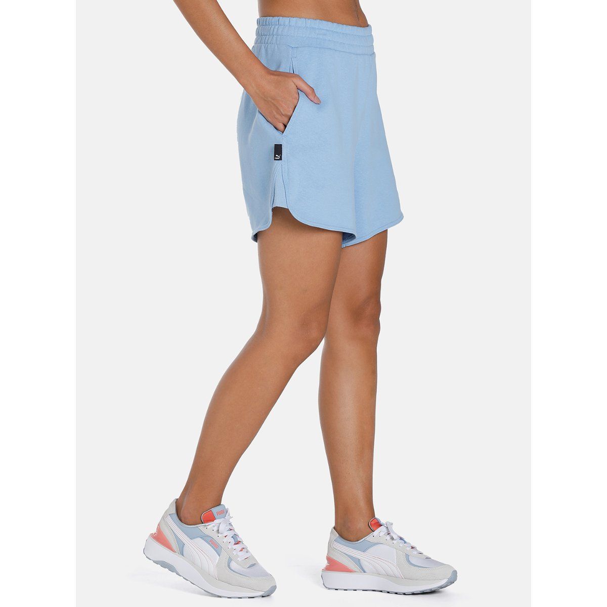 Buy Puma Downtown High Waist Womens Blue Shorts Online