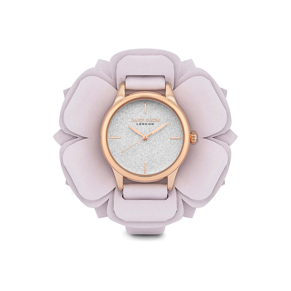 Buy Daisy Dixon Pale Silver Glitter Floral Dial Lily Analog Watch for ...