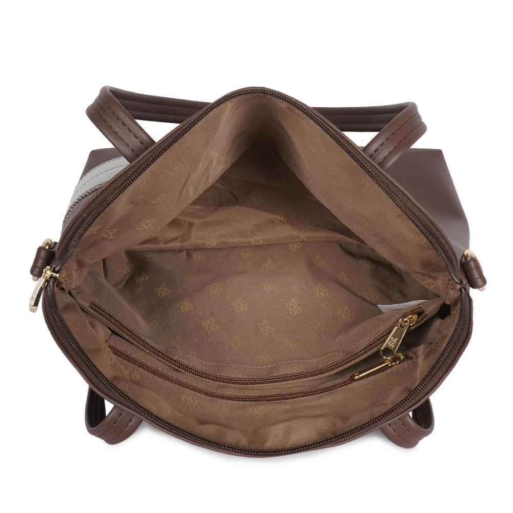 Buy Baggit Lxe Kilt E Diego Dark Brown Solid Handbag Online