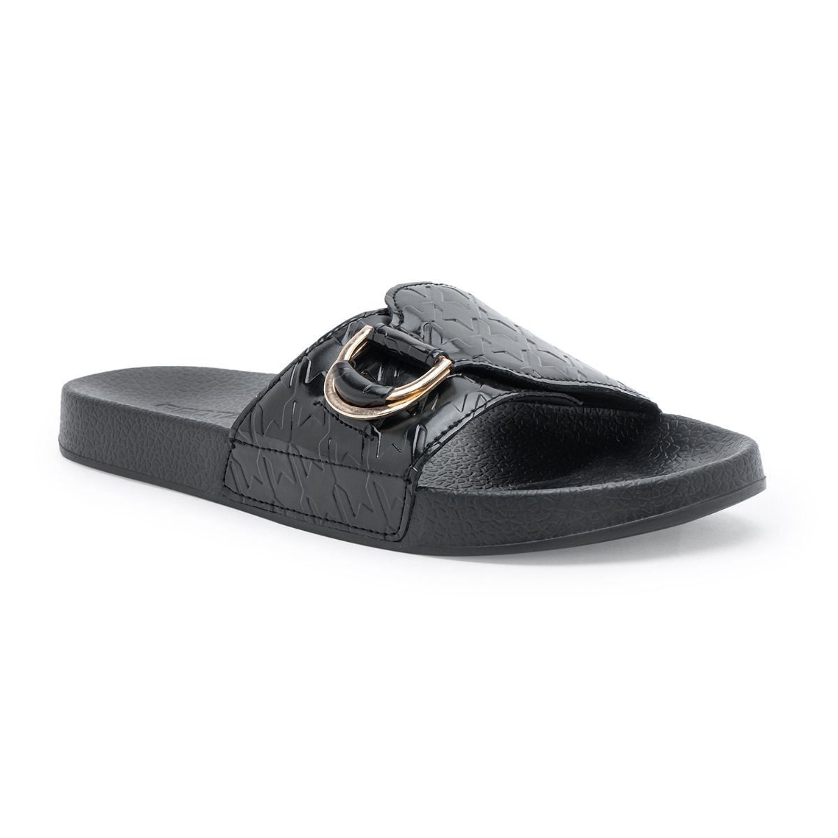 Red Tape Womens Textured Black Sliders: Buy Red Tape Womens Textured ...