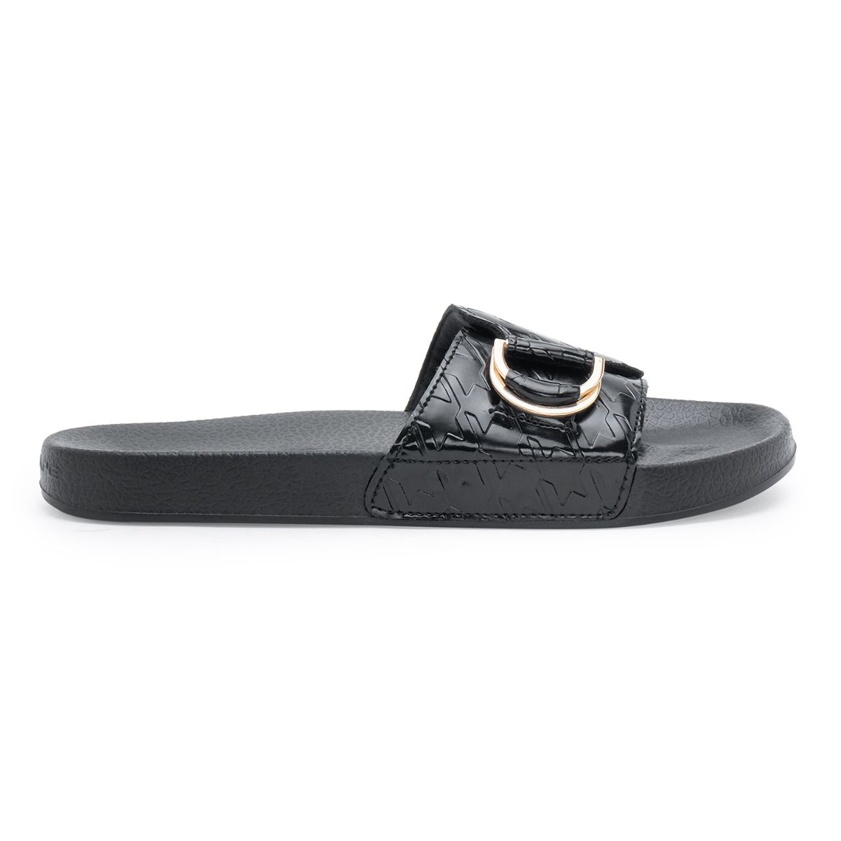 Red Tape Womens Textured Black Sliders: Buy Red Tape Womens Textured ...
