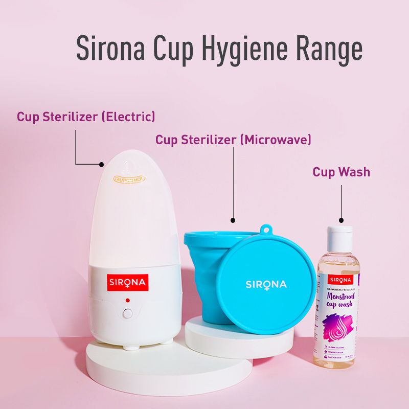 Sirona Menstrual Cup Life Combo With Large Menstrual Cup Sterilizer And