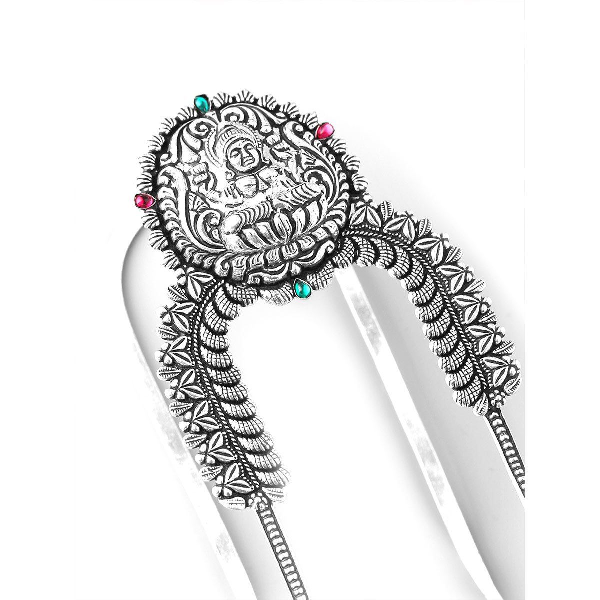 Buy Yellow Chimes Silver Oxidised Kolhapuri Armlets for Women Online