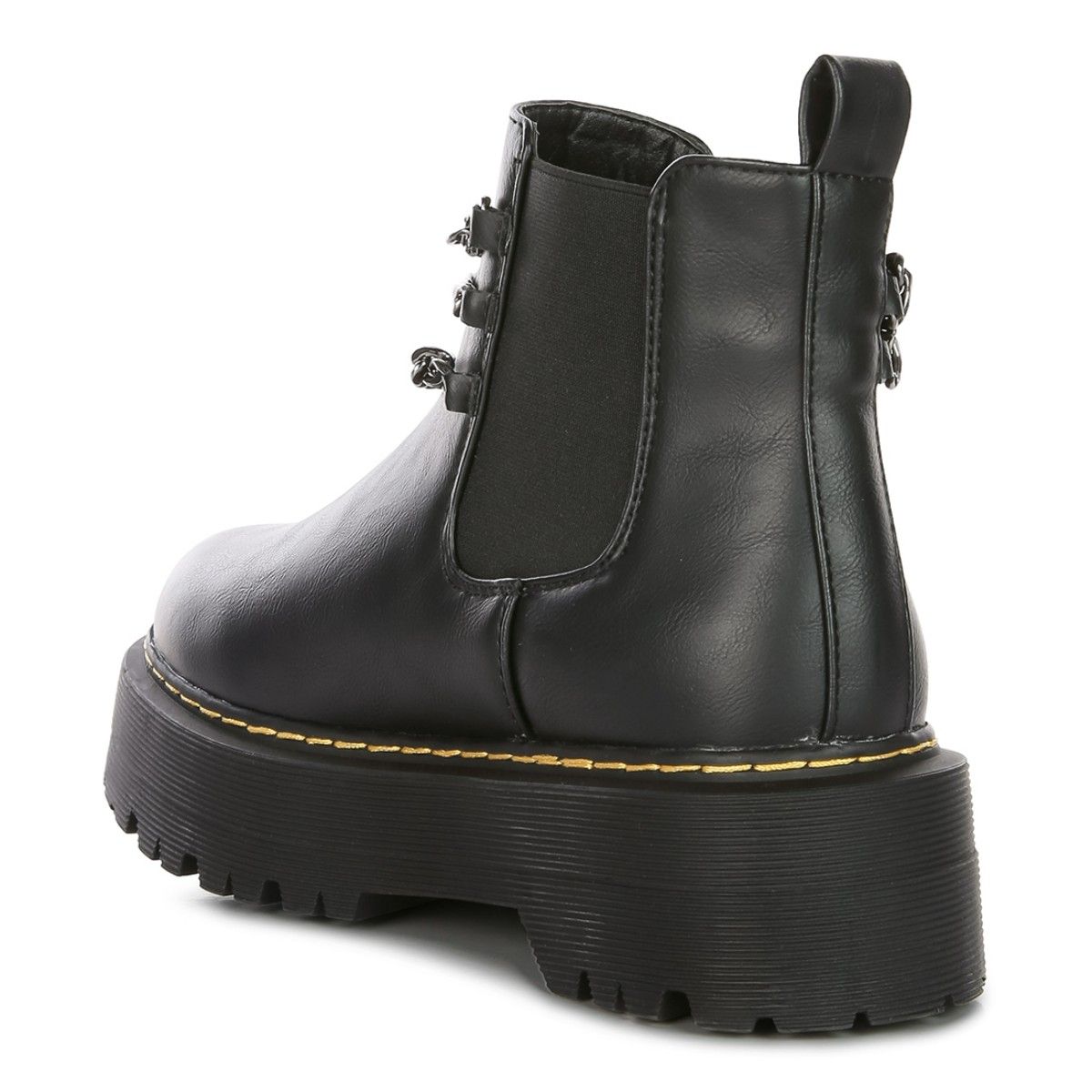 London Rag Solid Black Chelsea Boots: Buy London Rag Solid Black ...