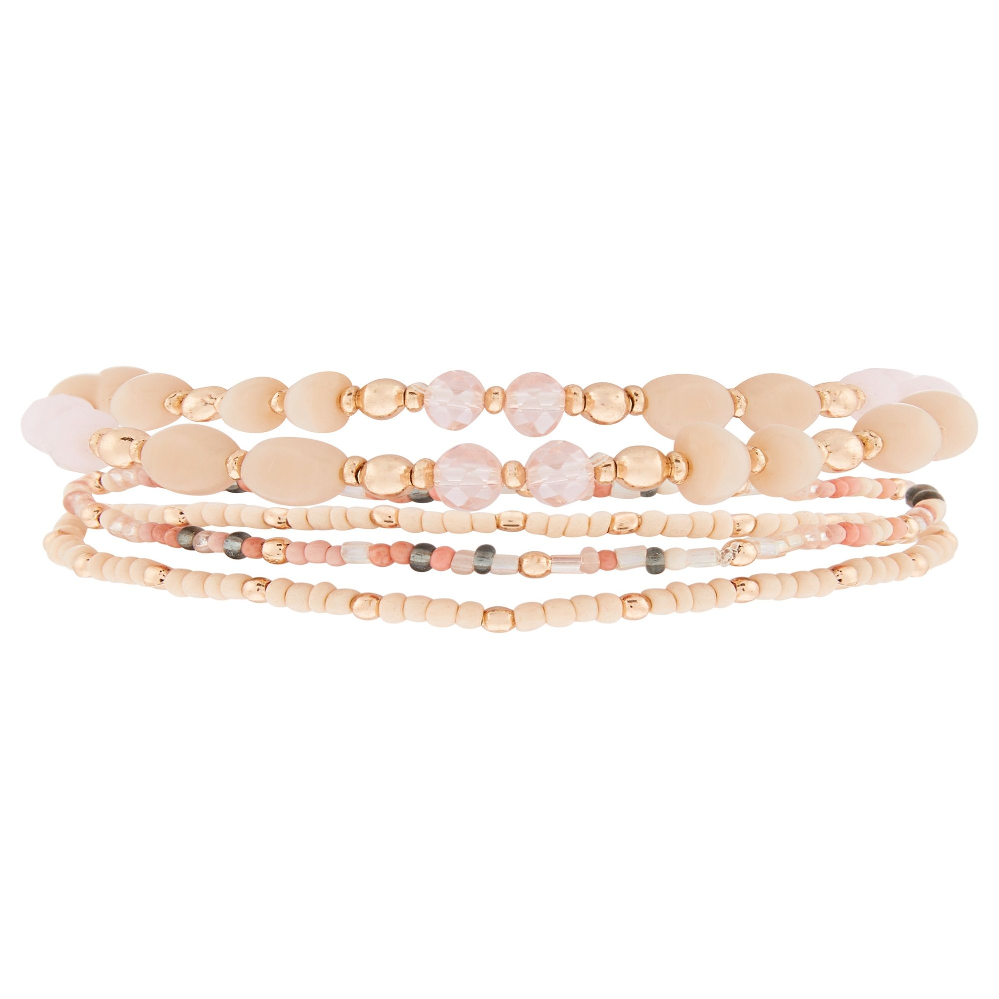 Accessorize London 3 X Pink Mini Bead Stretch Pack: Buy Accessorize ...