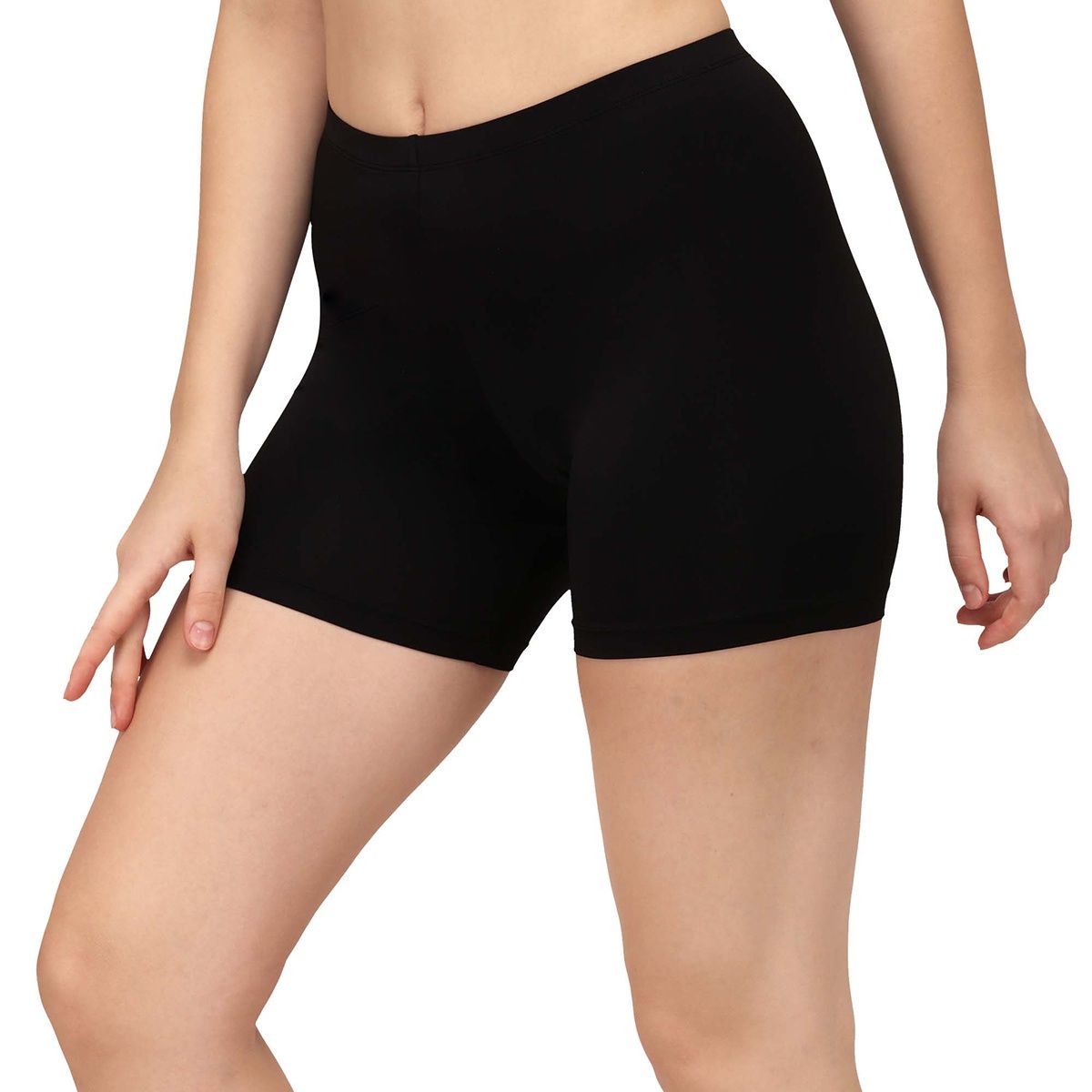 Buy SOIE Mid Rise Soft Polyamide Spandex Mid Thigh Length Cycling ...