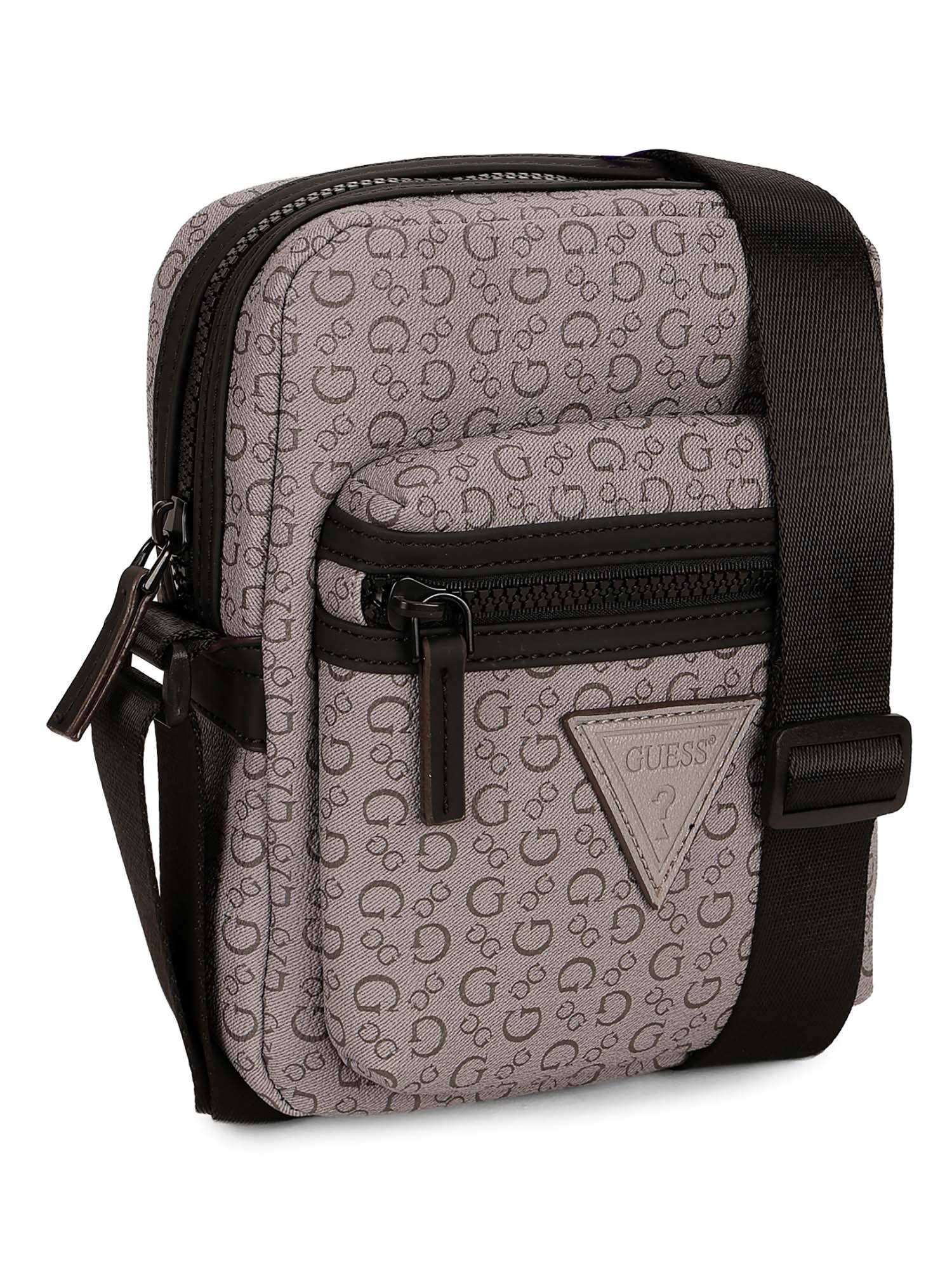 Buy Guess Grey PVC Printed MEN Cross Body Bag Online