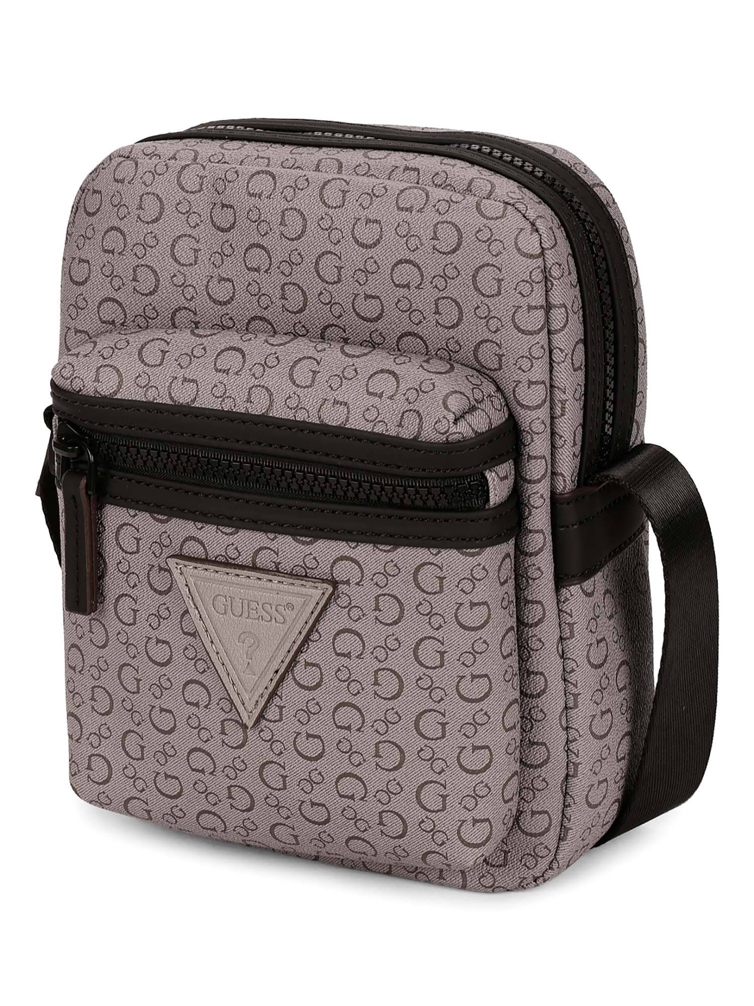 Buy Guess Grey PVC Printed MEN Cross Body Bag Online