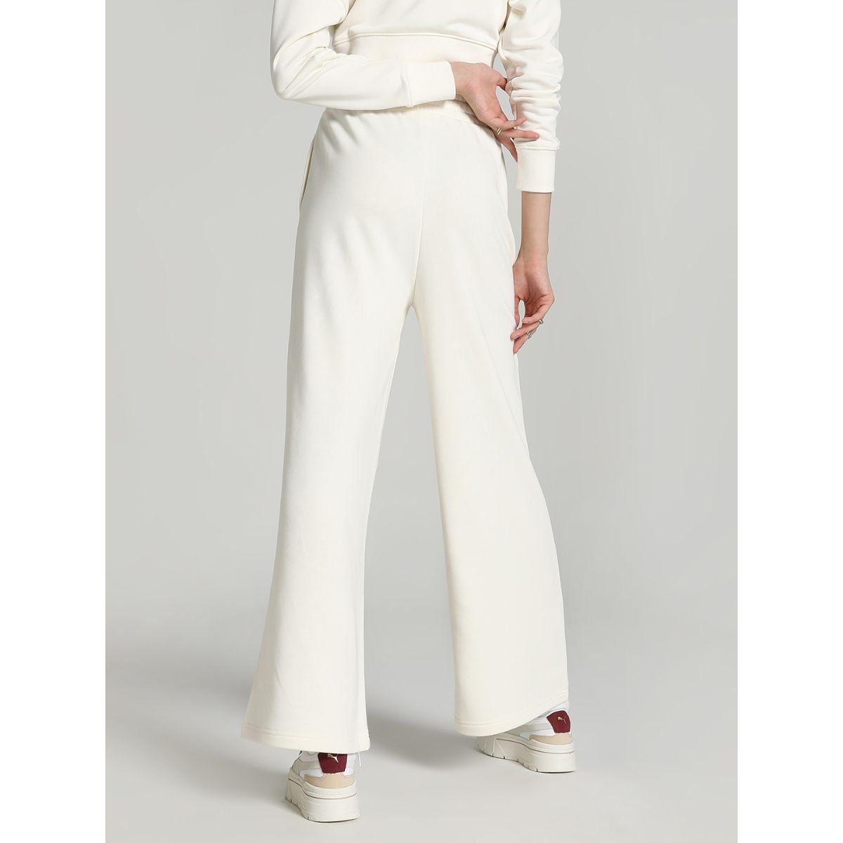 Buy Puma CLASSICS Relaxed Women Off White Sweatpants Online