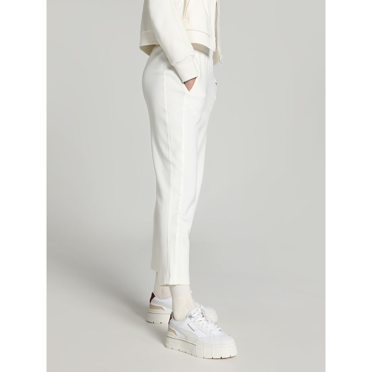 Buy Puma T7 High Waist Women White Track pant Online
