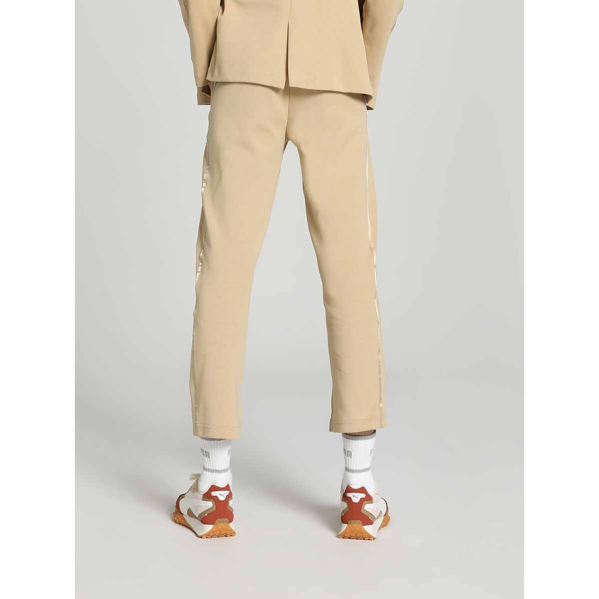 Buy Puma T7 High Waist Women Beige Track pant Online