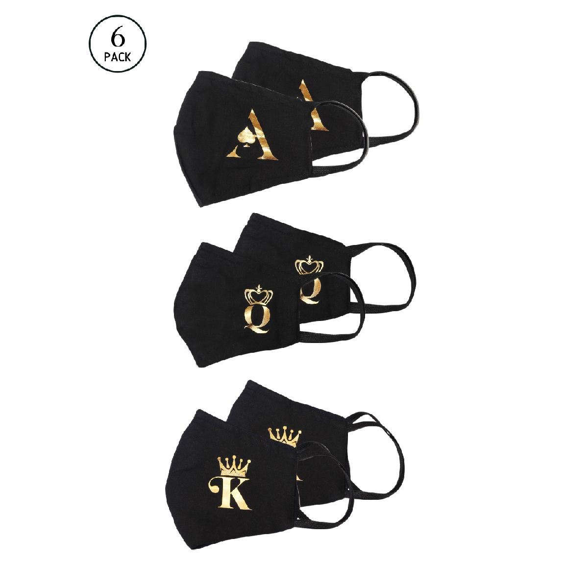 Buy Bellofox Ikka, Badshah And Begum Cards Printed 3-layer 3-ply Cotton ...