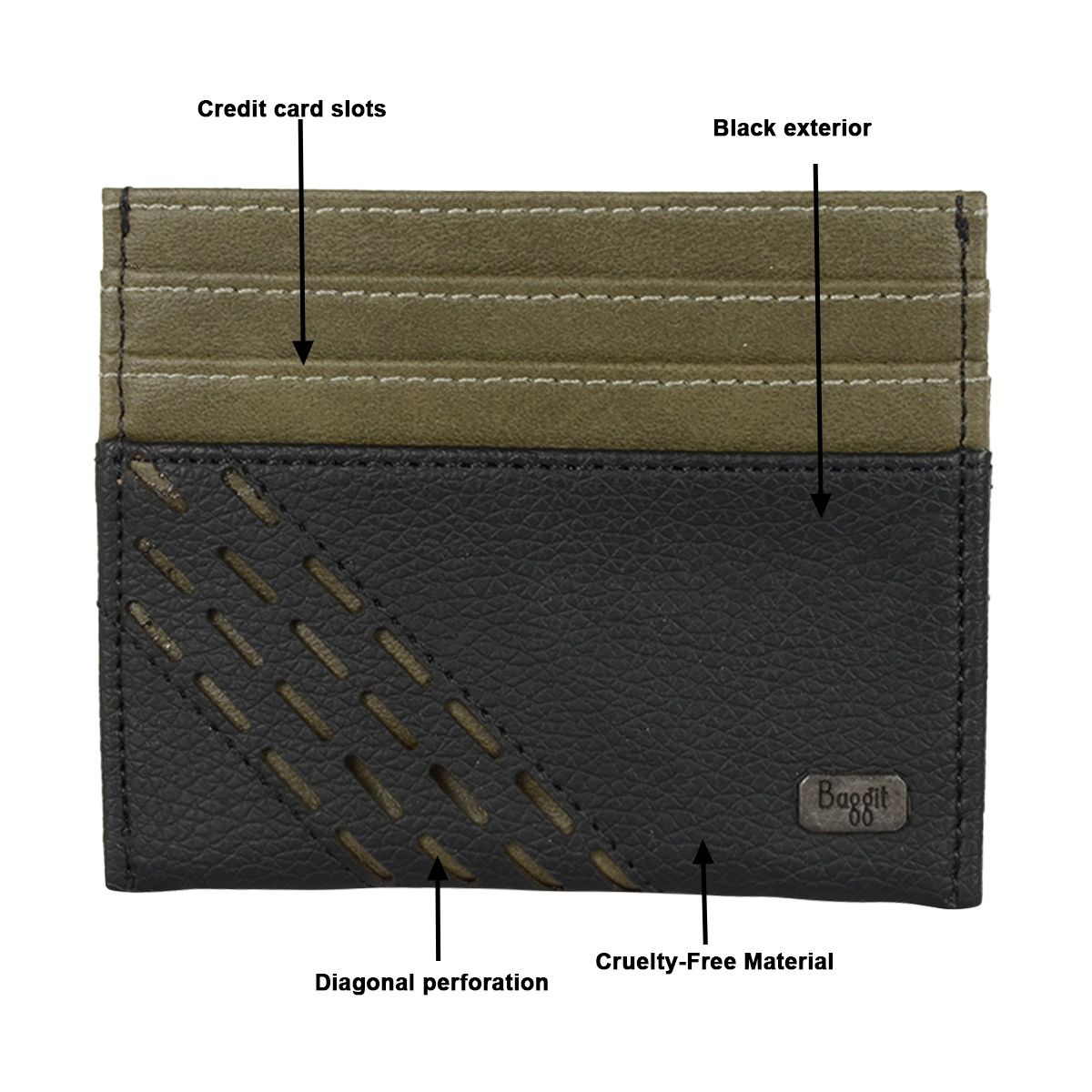 Buy Baggit Flosic Black Small Wallet Online