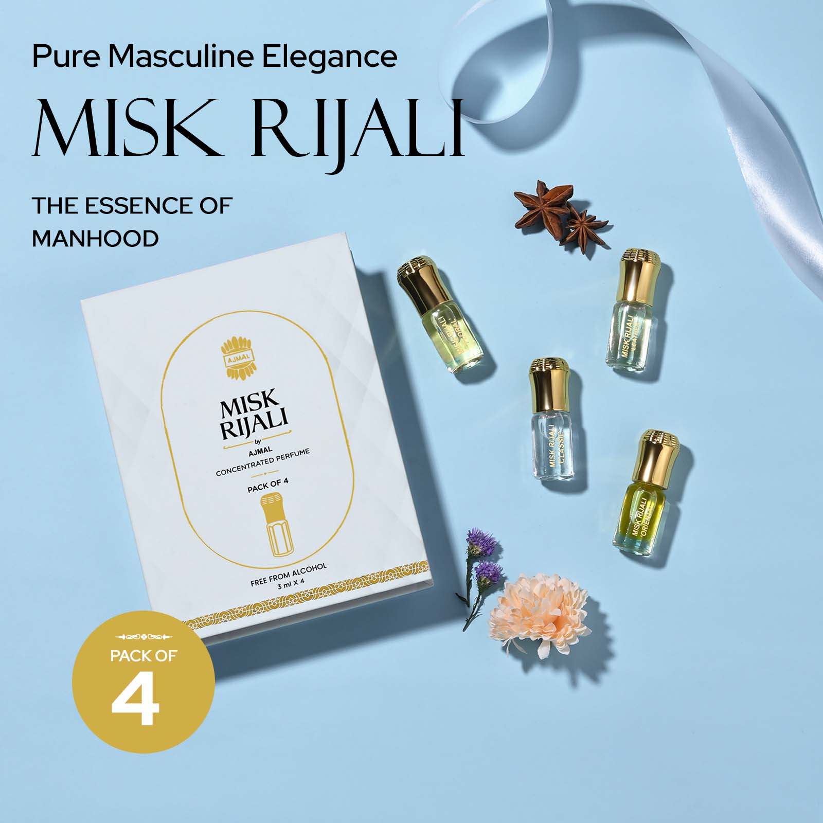 Buy Ajmal India Misk Rijali Concentrated Perfume Gift Set Online