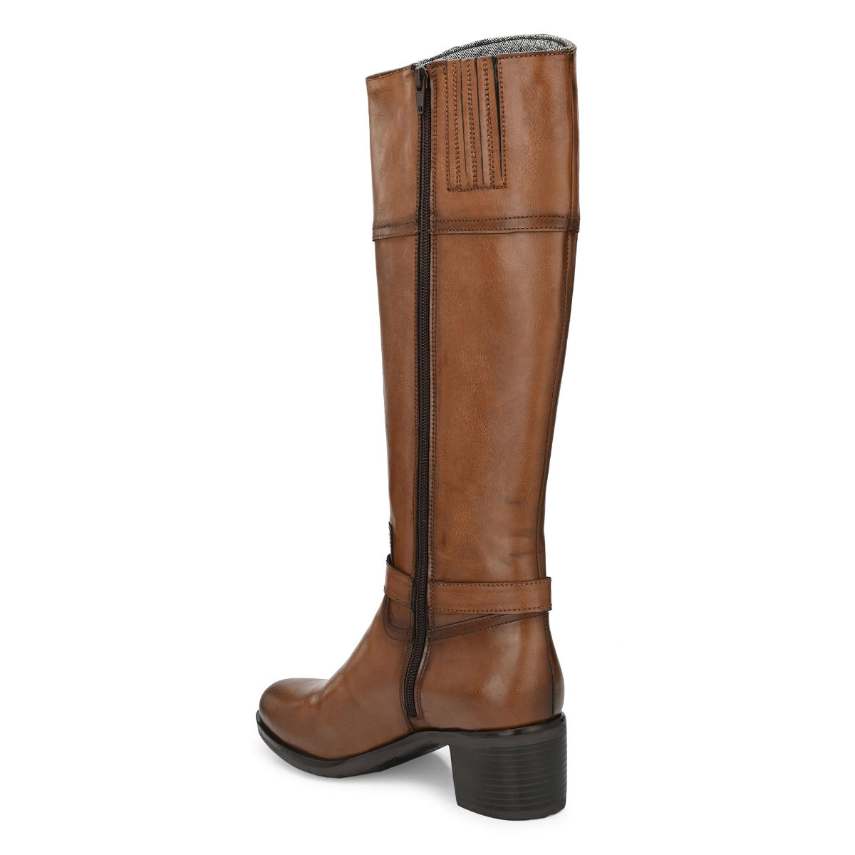 Buy Delize Womens Tan Knee Chelsea Boots Online