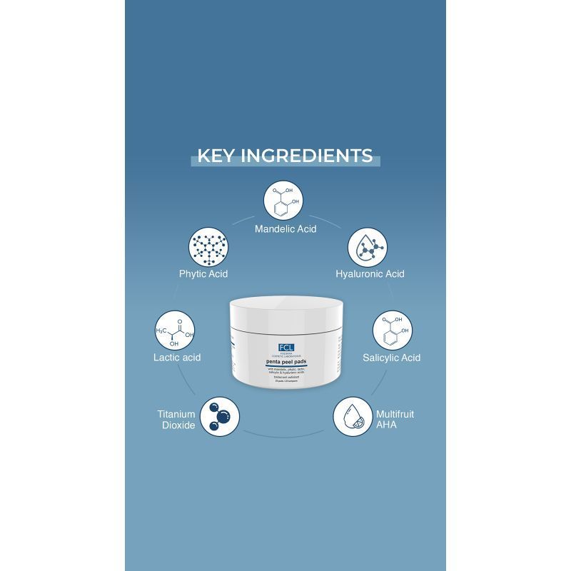 FCL Penta Peel Pads, Exfoliant, Removes Dead Cells, Fine Lines ...