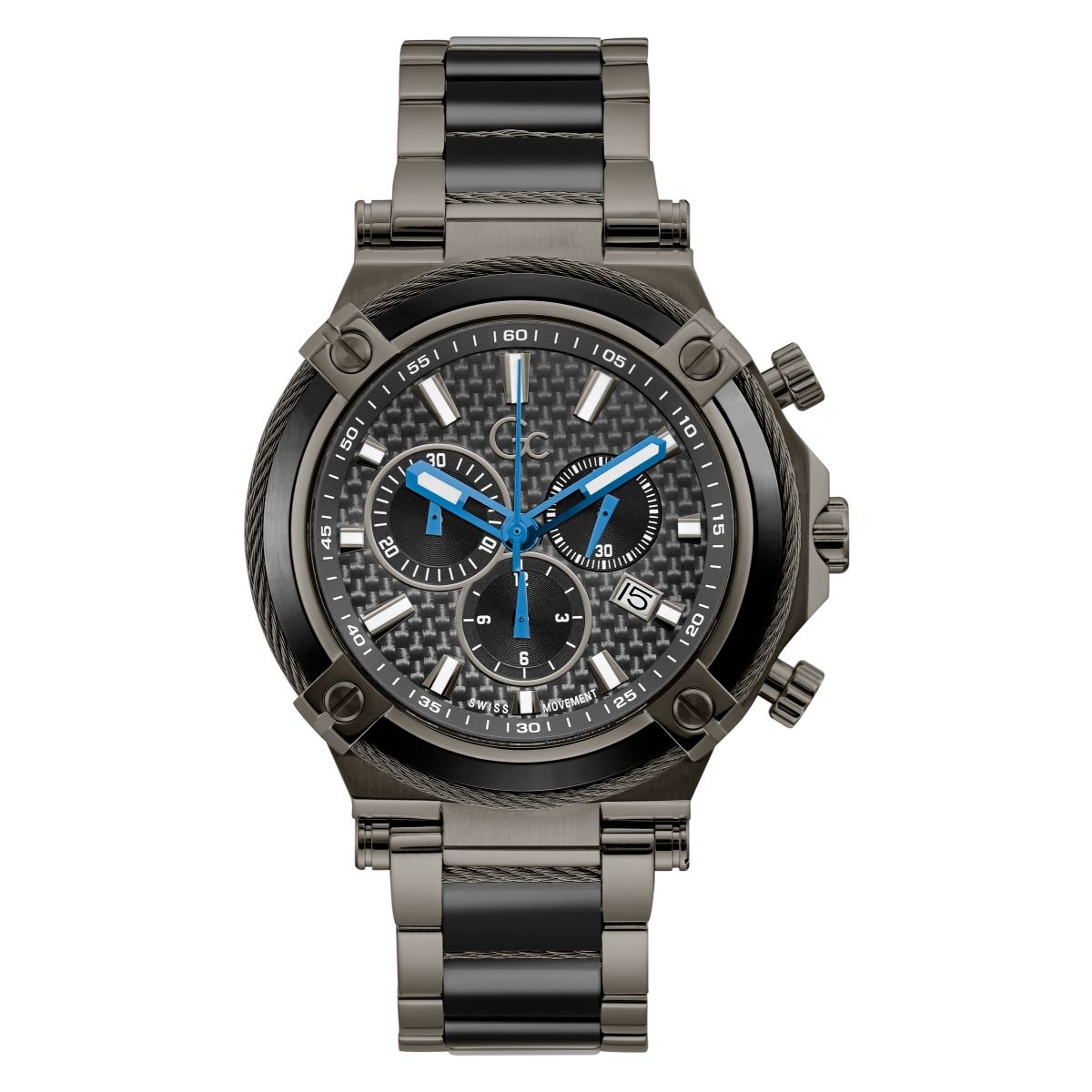Gc Chronograph Black Dial Mens Watch - Y89003G2Mf: Buy Gc Chronograph ...