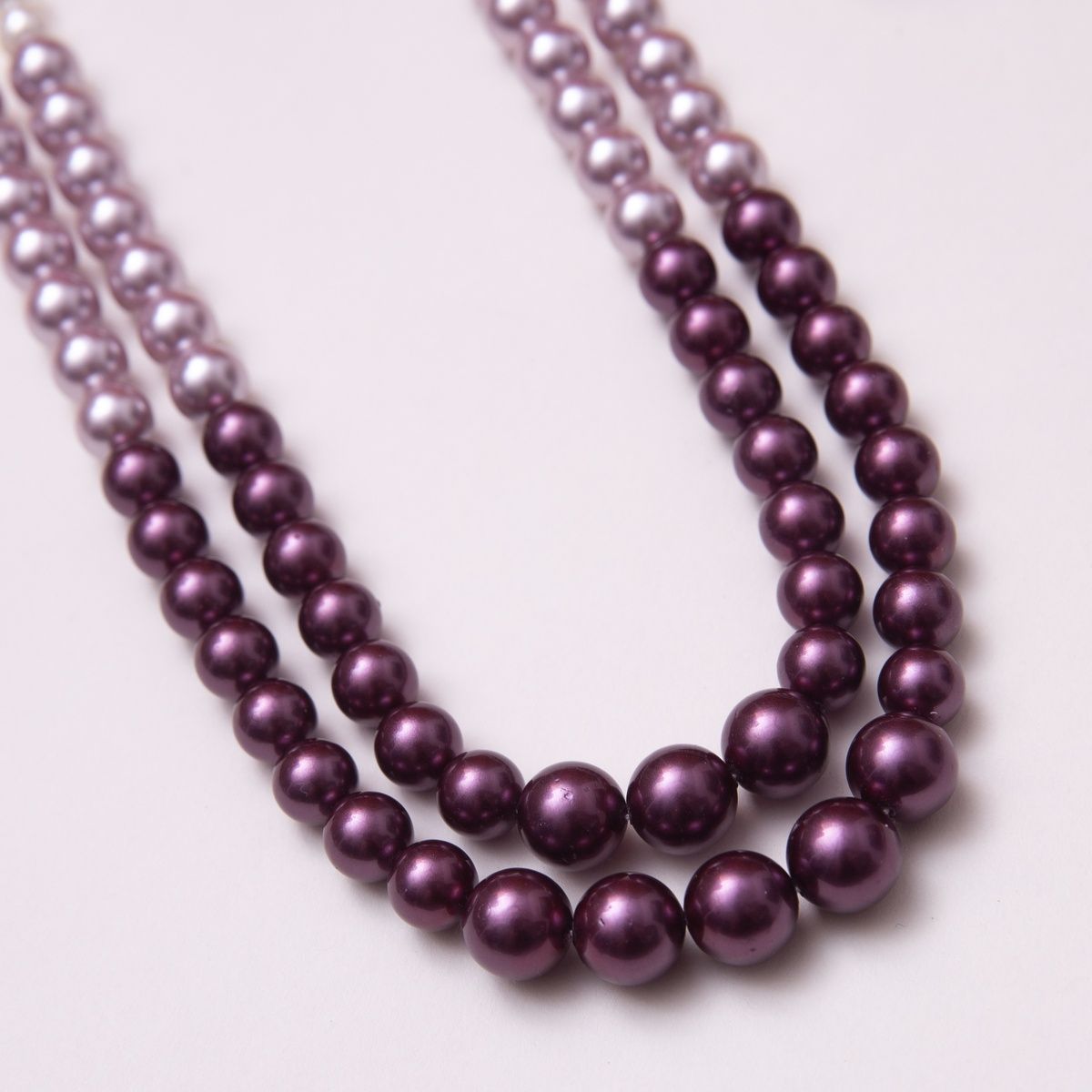 Buy Kraft Smiths Double Line Shaded Pearls Necklace Online