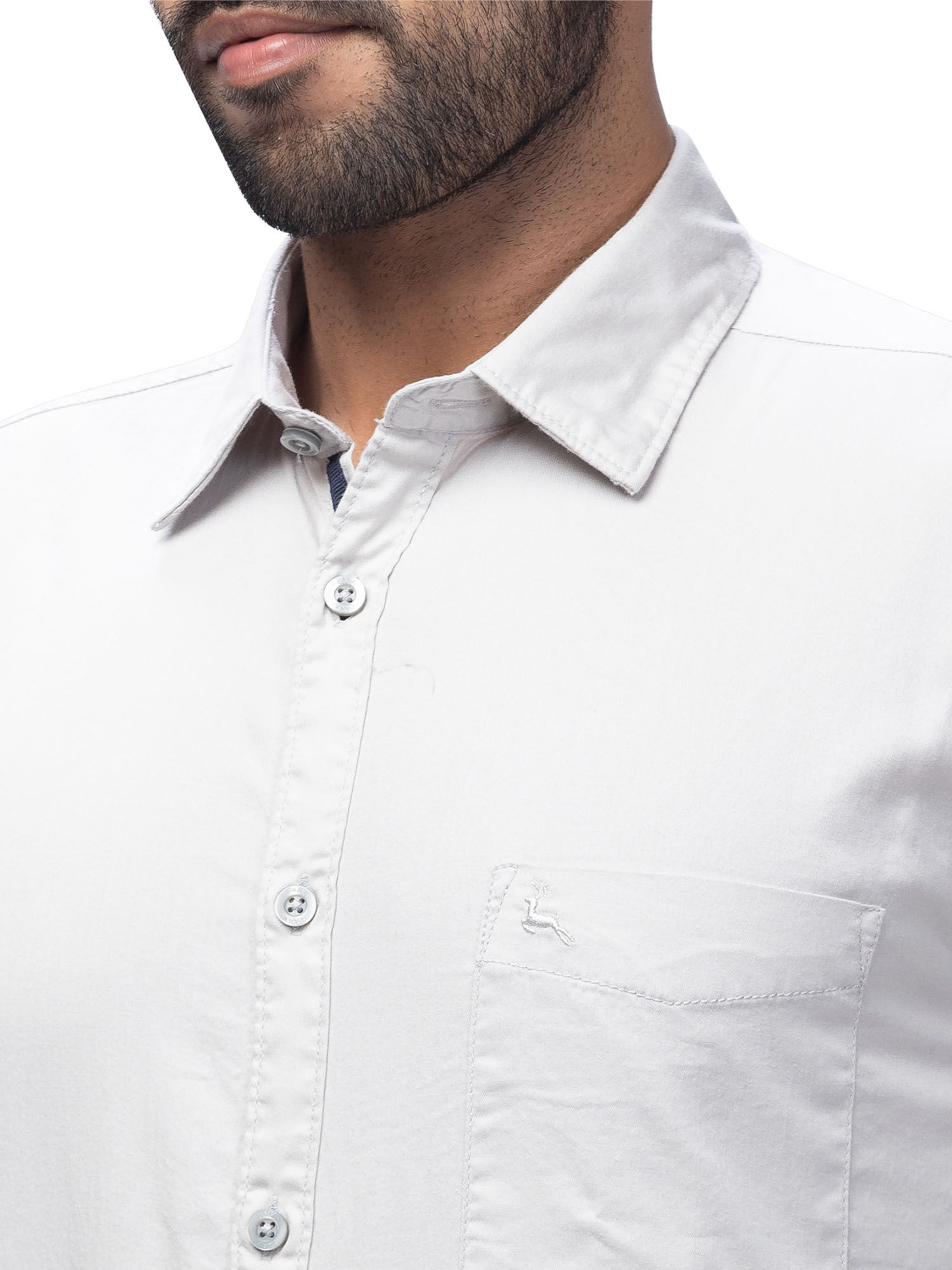 Buy Parx Slim Fit Solid White Shirt Online