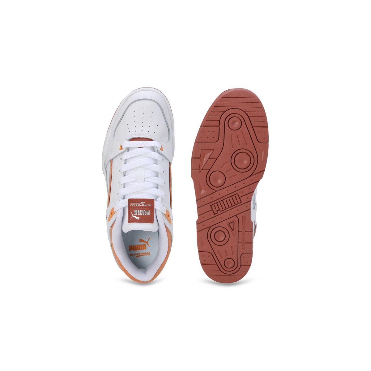 Buy Puma Slipstream Unisex White and Orange Sneakers Online