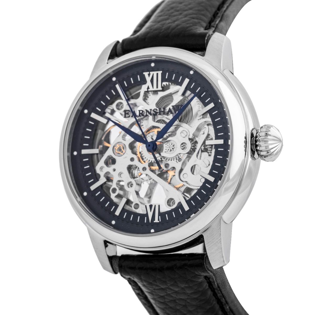 Buy Earnshaw Cornwall Automatic Skeleton Black Round Dial Mens Watch ...