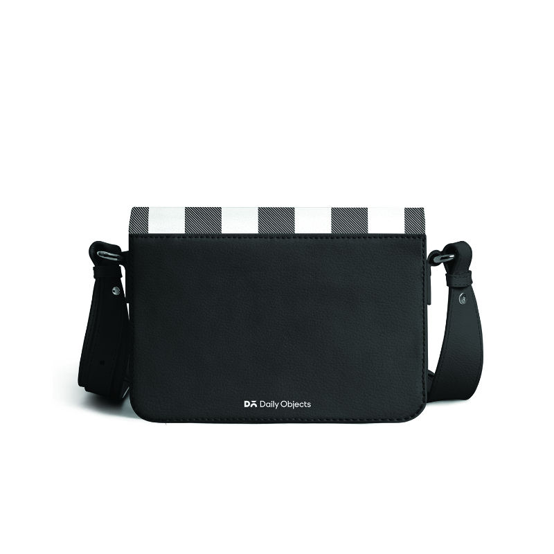 Buy DailyObjects Charcoal Gingham Sol Box Shoulder Crossbody Bag Online
