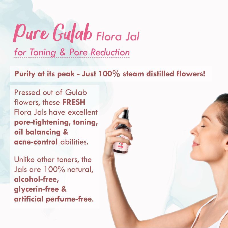 Buy Nat Habit Gulab Jal 100% Pure Rose Water, Face Mist (Toner) for Pore Tightening, Acne ...