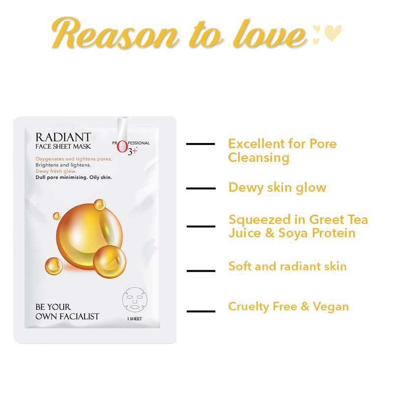 O3 Facialist Radiant Face Sheet Mask Buy O3 Facialist Radiant Face Sheet Mask Online At Best 