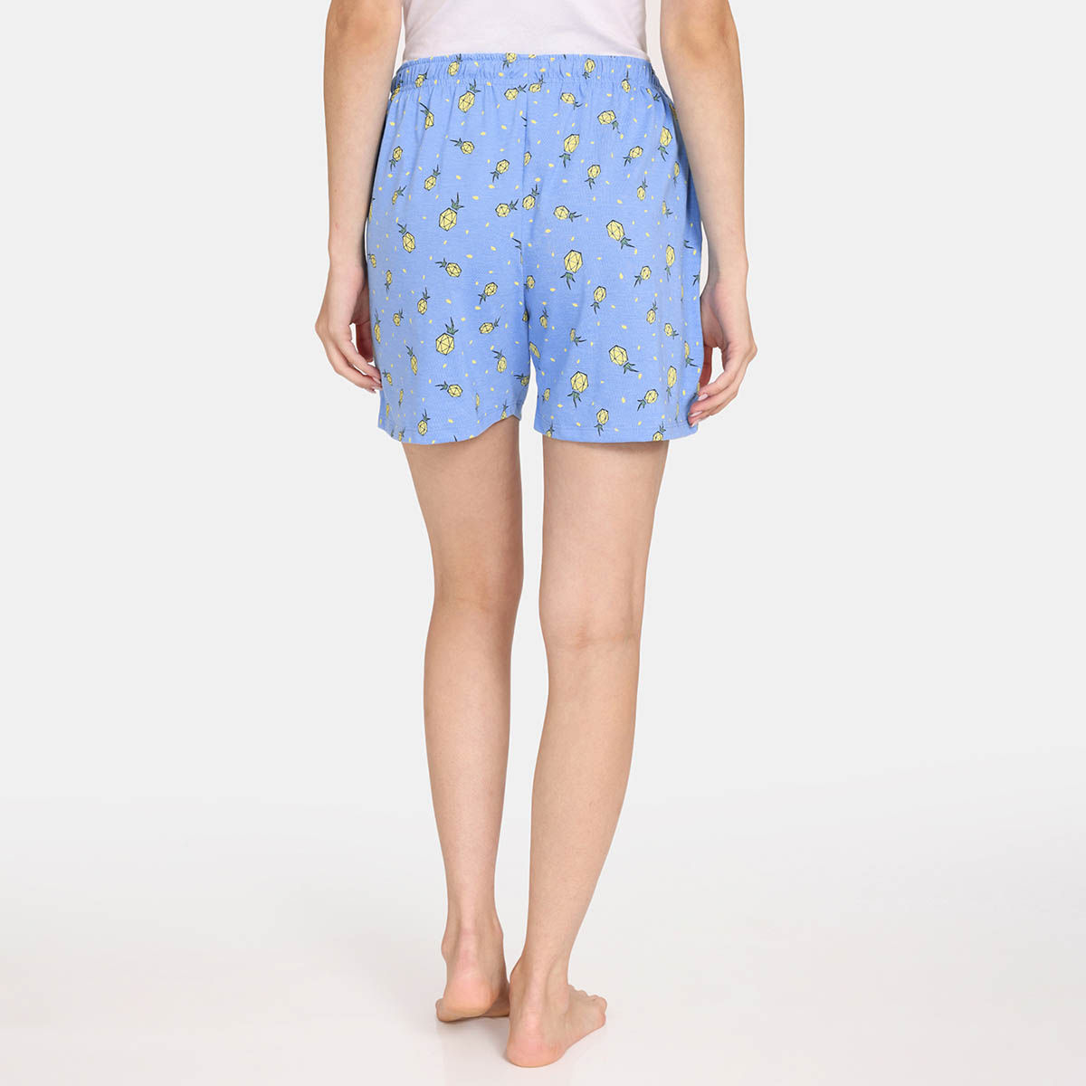 Buy Zivame Rosaline Joy Sticks Knit Cotton Shorts - Blue Purple (Pack ...