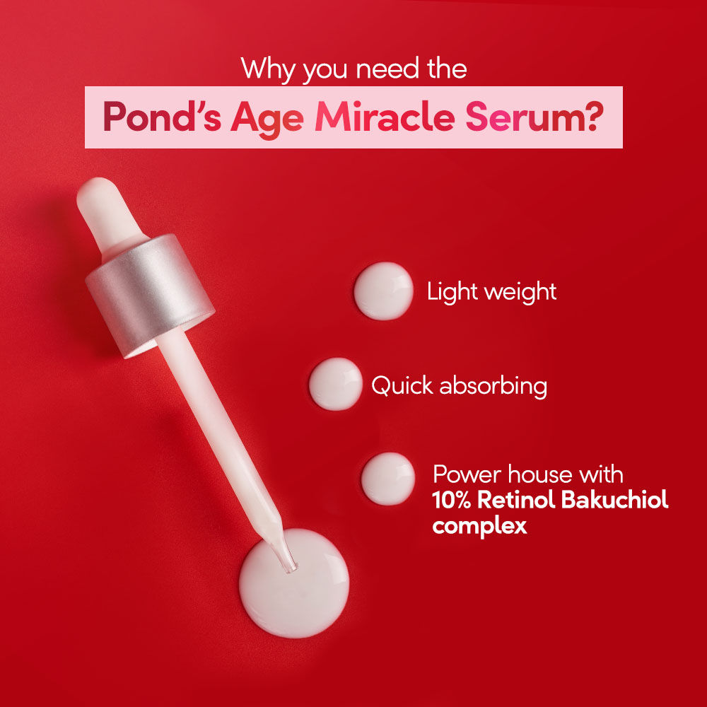 Buy Ponds Age Miracle Ultimate Youth Serum With 10% Retinol Bakuchiol ...