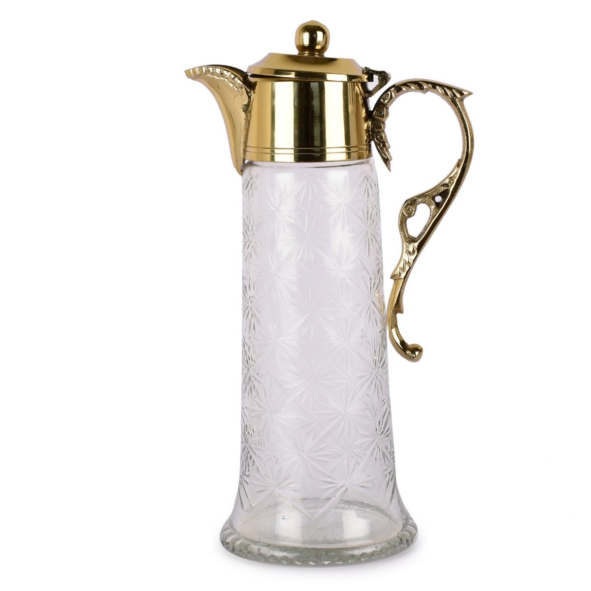 Manor House Neer Jug and 2 Big Goblets Set - Gold Finish 8.8 inch Tall ...