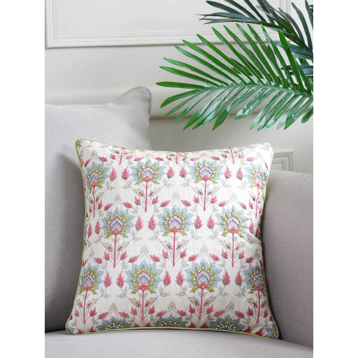 Buy Pure Home + Living Imperial Multi Colour Cushion Cover Online