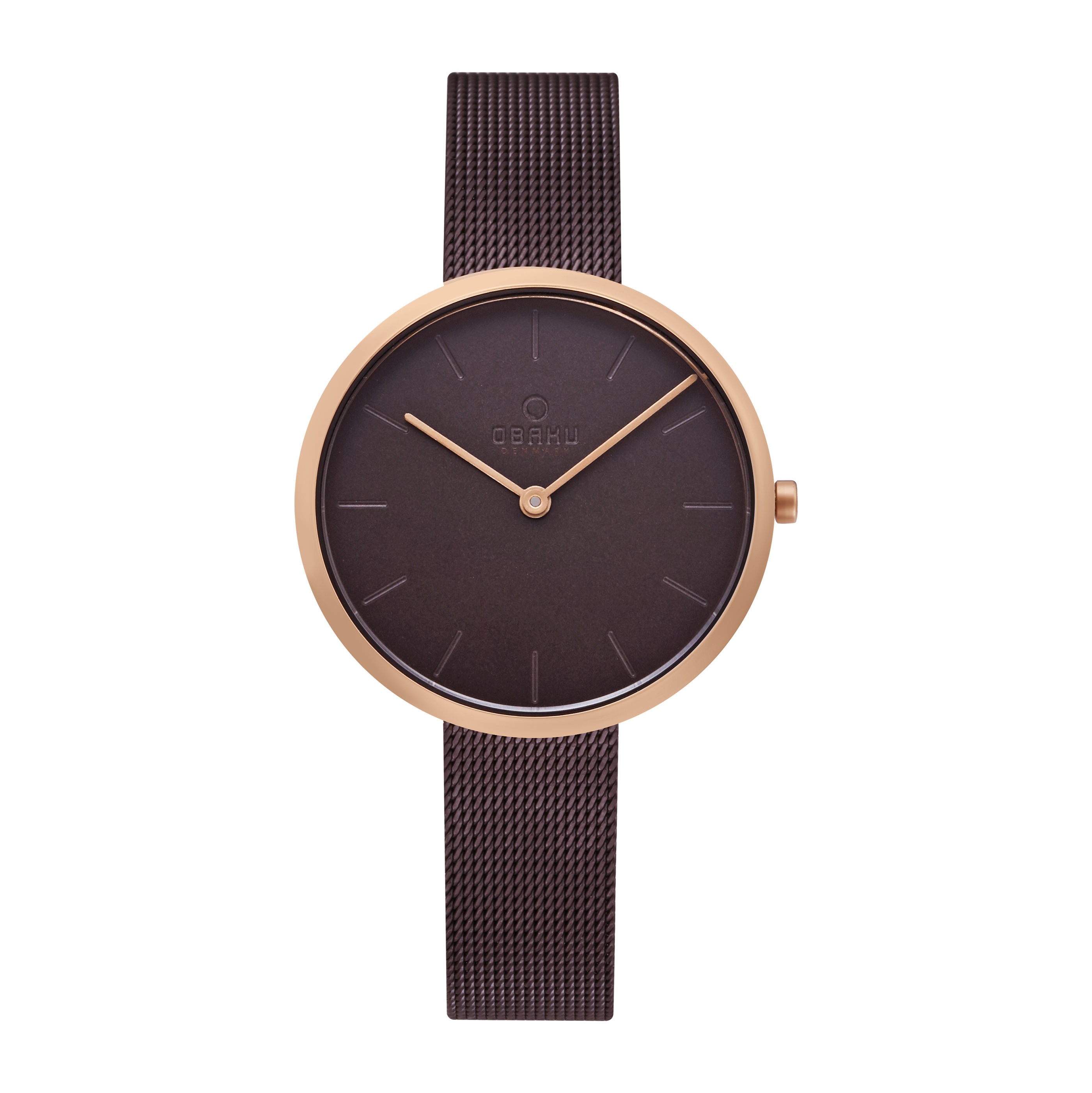 Obaku Lille-Walnut Brown Round Dial Women's Watch (V219LXVNMN): Buy ...
