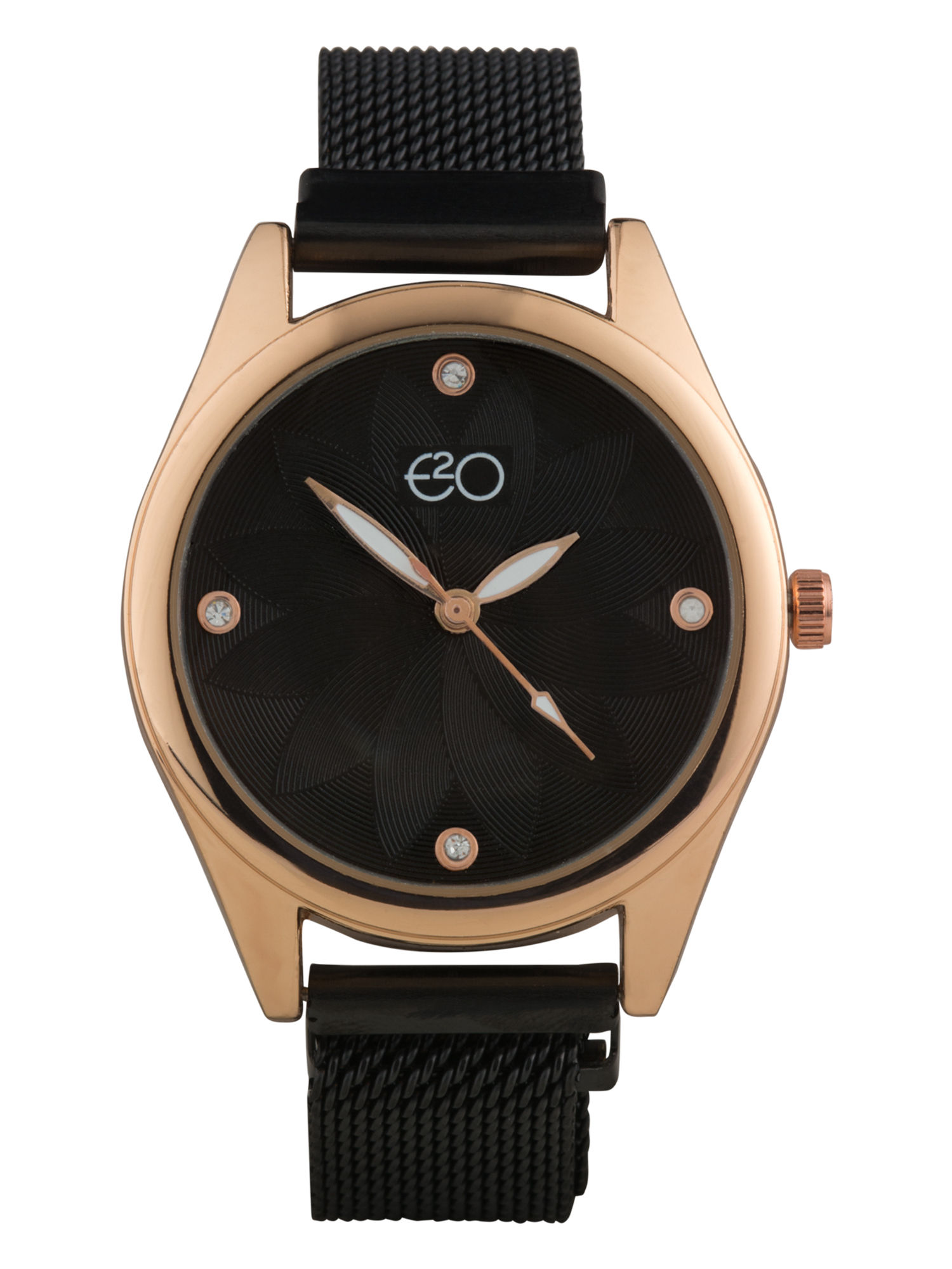 E2O Black Detail Design Analouge Women's Watch: Buy E2O Black Detail Design Analouge Women's ...