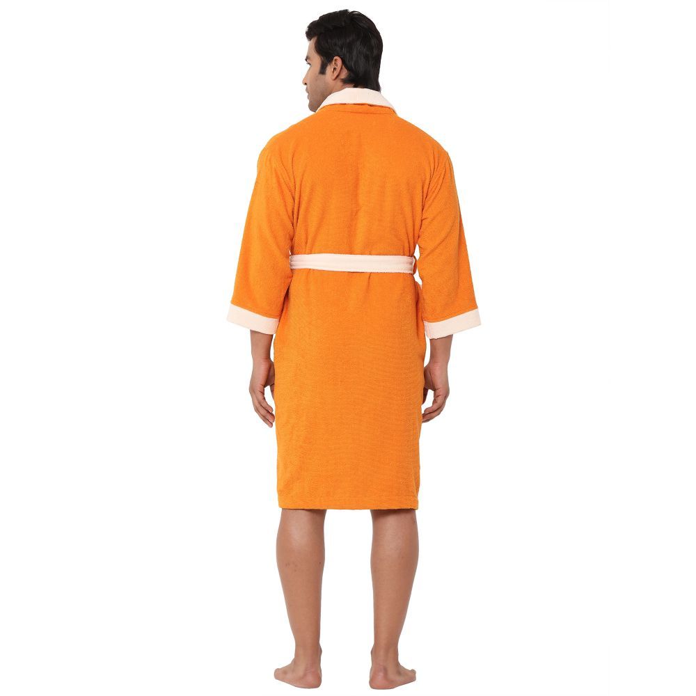 Spaces Cloudz Cotton Orange Solid 300 Gsm 1 Bath Robe: Buy Spaces ...