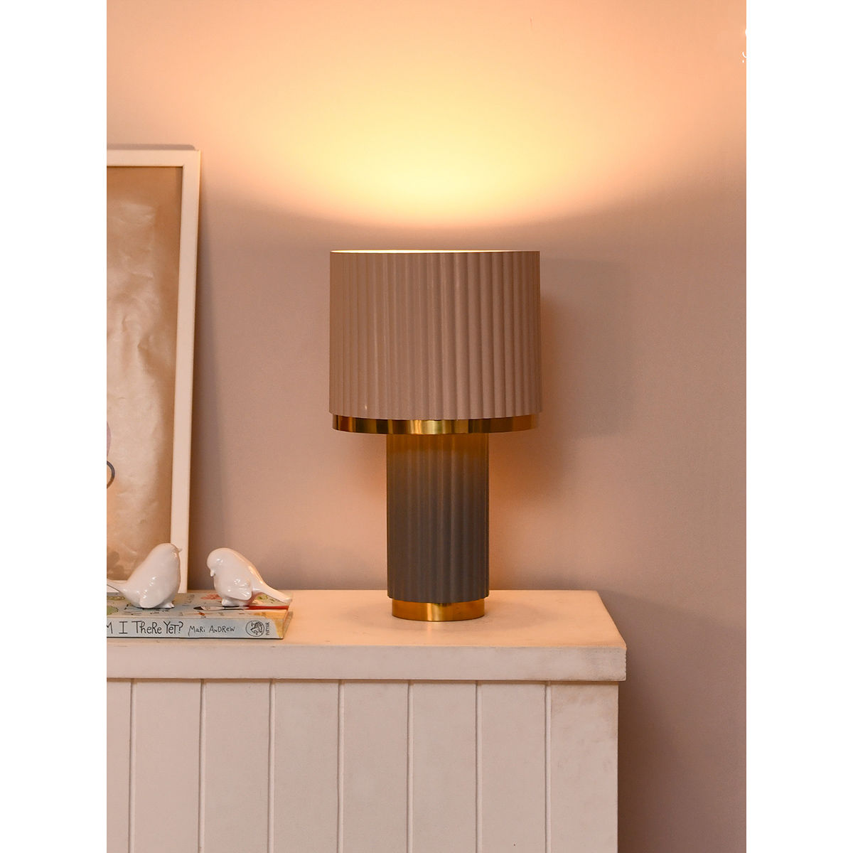 Buy Mason Home Nordic Grey Ribbed Lamp Online