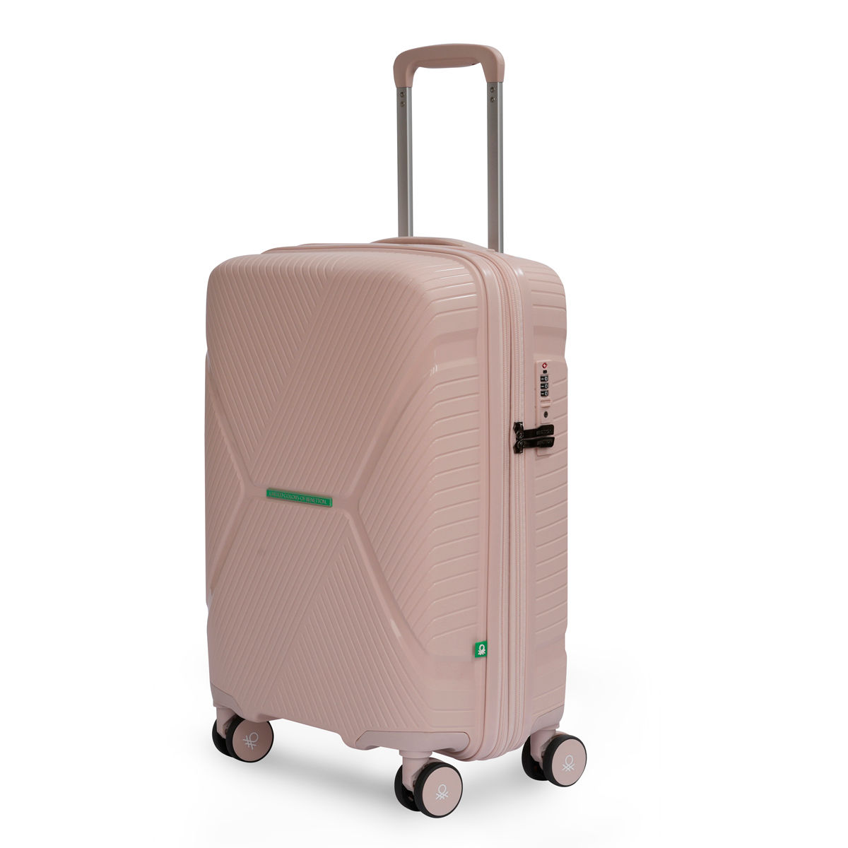 Buy United Colors of Benetton Galaxy Unisex Hard Luggage Baby Pink TSA ...