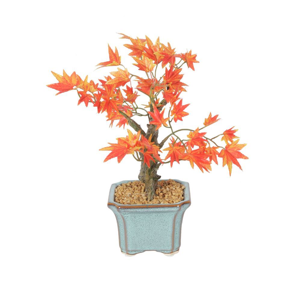 Buy Fourwalls Artificial Japanese Maple Bonsai Plant in a Ceramic Pot ...