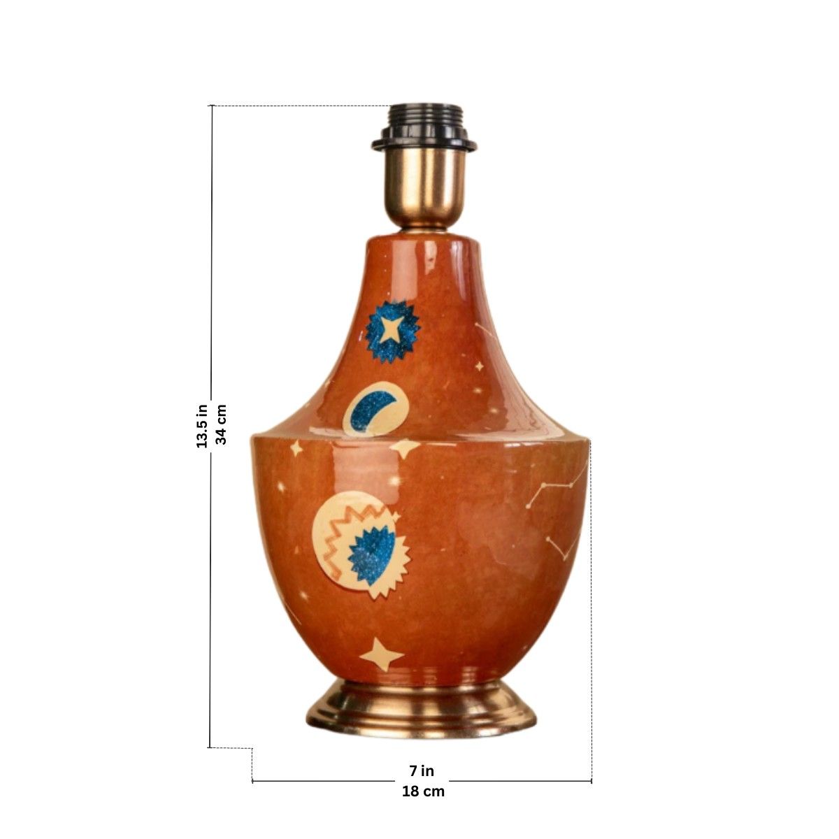 Buy Freedom Tree Celestial Sky Amber Orange Table Lamp Online