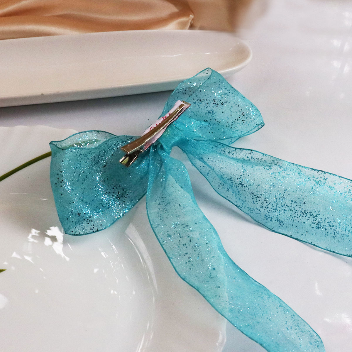 Buy Soho Boho Studio Fairy Shimmer sheer Pigtail Hair Bow Online