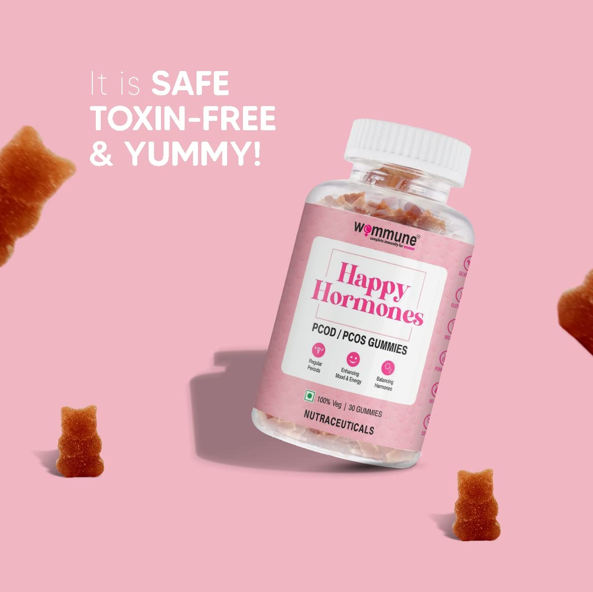 Wommune Happy Hormones PCOD / PCOS Gummies: Buy Wommune Happy Hormones ...