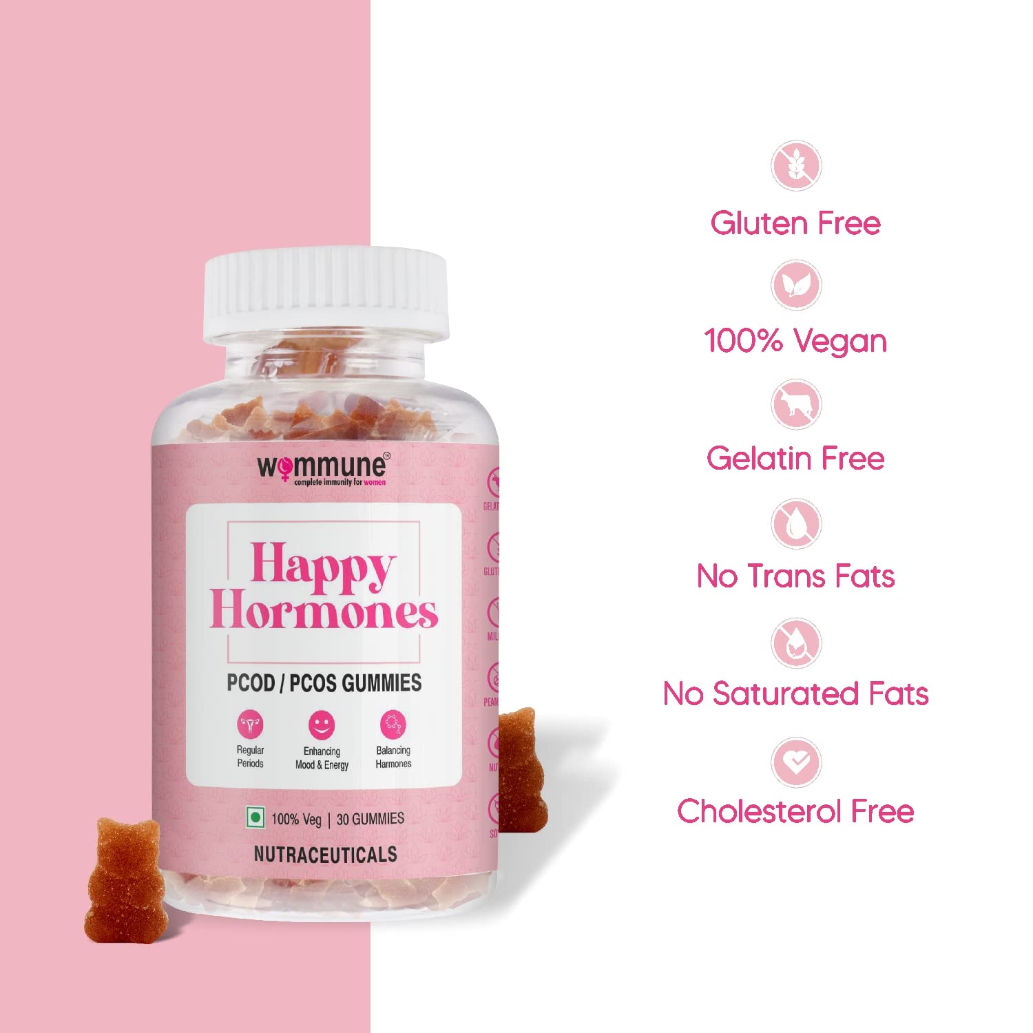 Wommune Happy Hormones PCOD / PCOS Gummies: Buy Wommune Happy Hormones ...