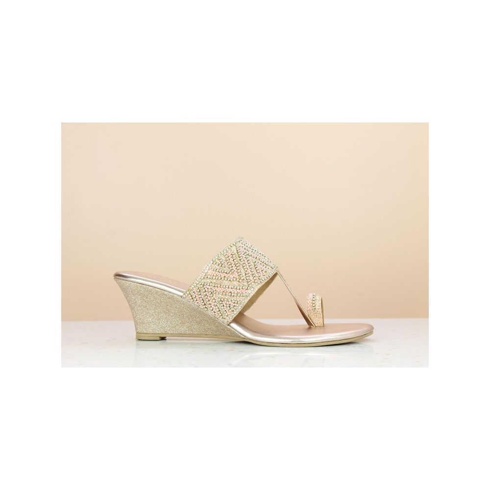 Buy Inc.5 Bronze Embellished Wedges Online