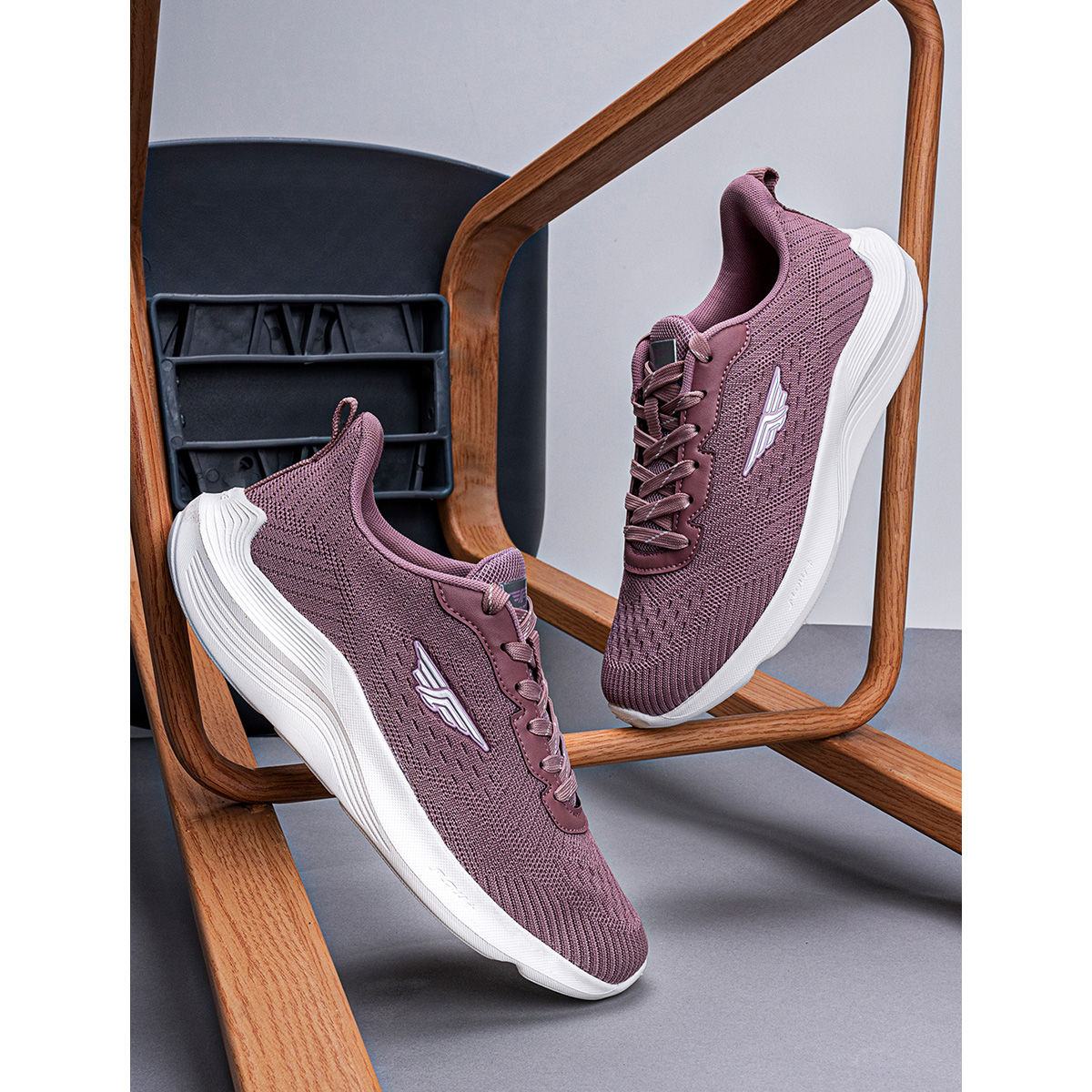 Buy Red Tape Solid/plain Dark Pink Walking Shoes Online