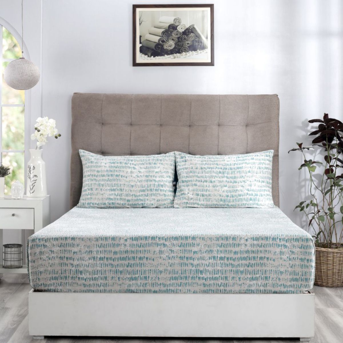 Maspar Botanical Heritage Traversed Line Print 210tc Cotton Green ...