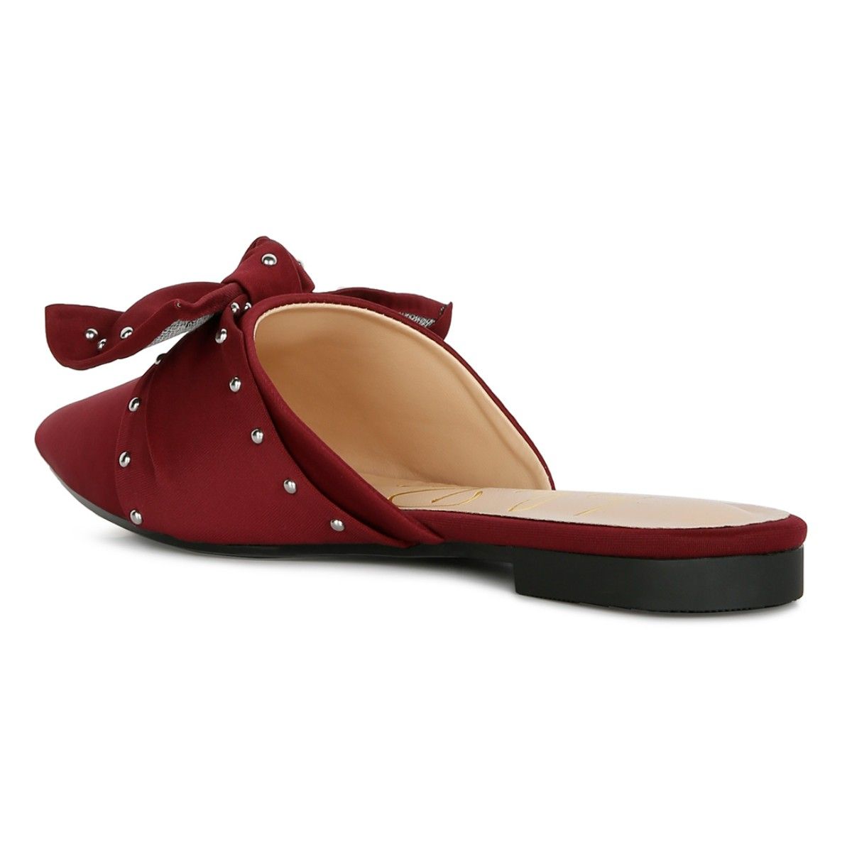 Buy London Rag Embellished Burgundy Mules Online