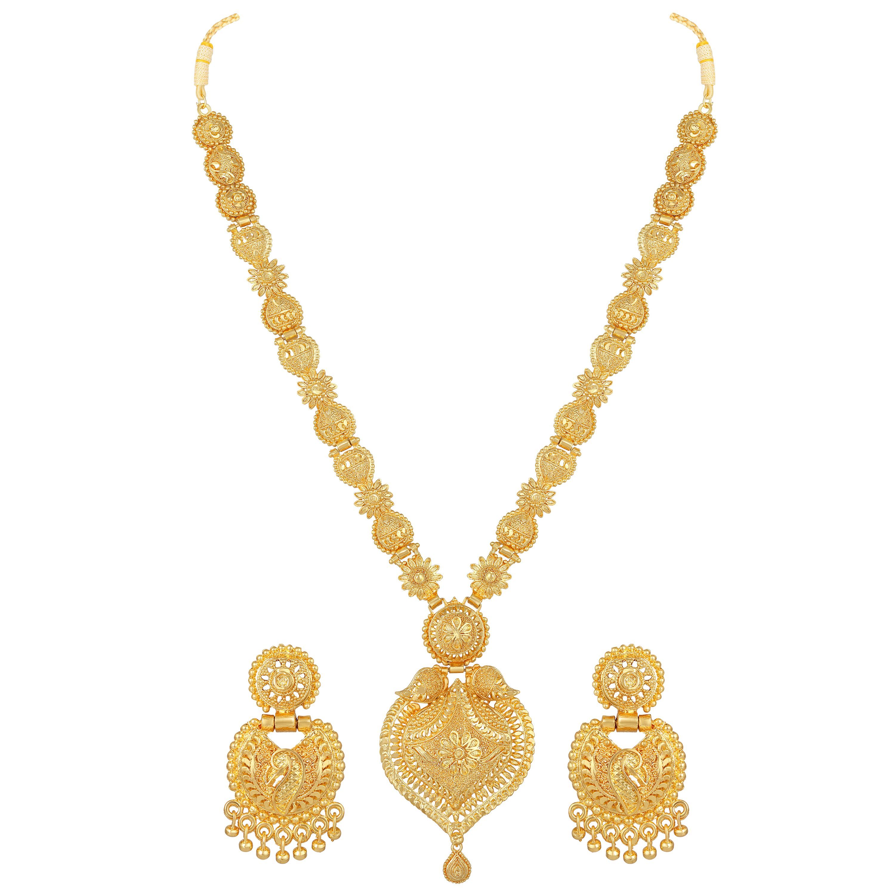 Buy Asmitta One Gram Gold Plated Premium Quality Long Necklace Set For